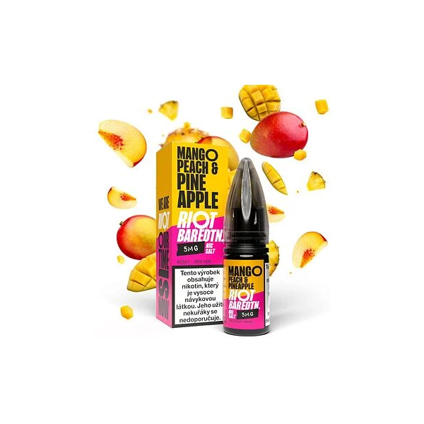 Riot BAR EDTN Salt Mango, broskev a ananas 10ml (5mg) - Smarty.cz