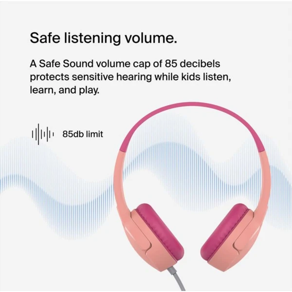 Belkin SOUNDFORM™ Mini dětská drátová sluchátka růžová - Smarty.cz