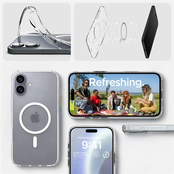 Spigen Liquid Crystal MagSafe kryt iPhone 16 Plus crystal clear - Smarty.cz