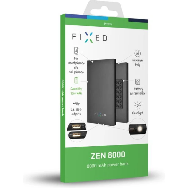 FIXED Zen 8000 powerbanka 8000 mAh černá - Smarty.cz