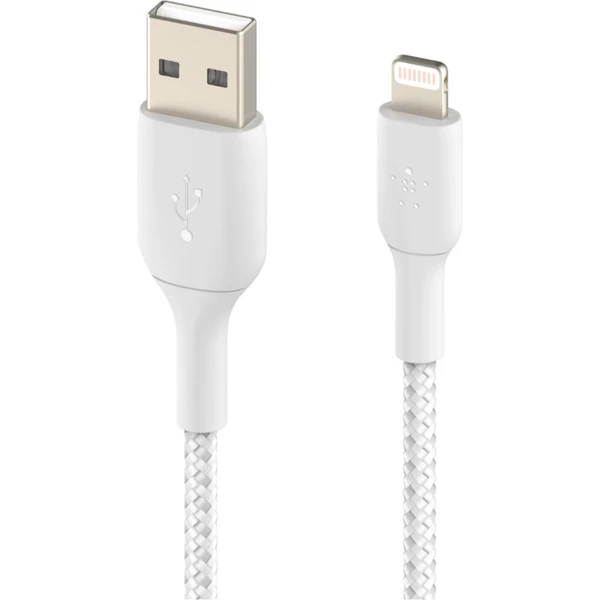 Belkin BOOST Charge Braided Lightning/USB-A napájecí kabel 1m bílý ...