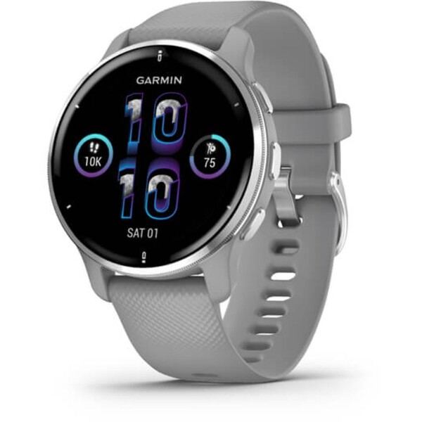 Garmin Venu2 Plus stříbrné/šedý řemínek - Smarty.cz