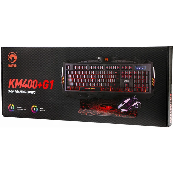 Marvo KM400 drátová herní sada klávesnice (CZ/SK), myš a podložka - Smarty.cz