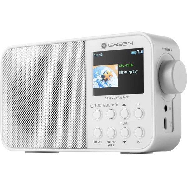 GoGEN DAB 500 BTC Radiopřijímač DAB+ bílý - Smarty.cz