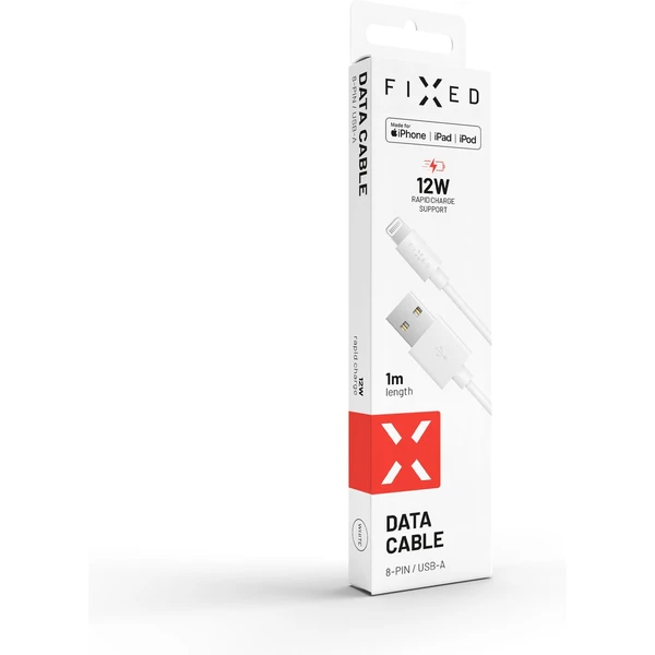 FIXED Rapid Charge USB-A/Lightning napájecí kabel 12W 1m bílý - Smarty.cz