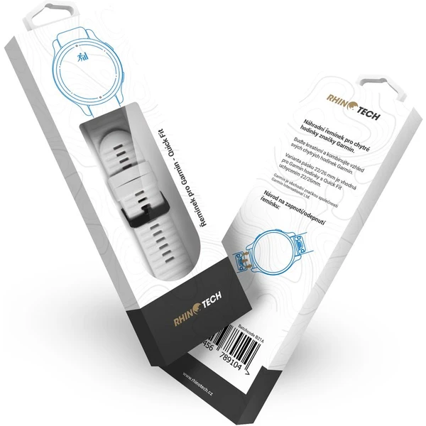 RhinoTech silikonový řemínek outdoor pro Garmin QuickFit 22mm bílý ...