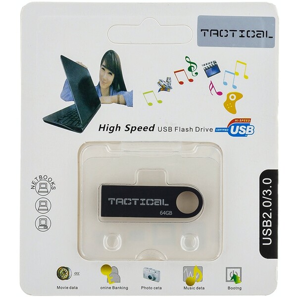 Tactical USB 2.0 Flash disk 64GB černý - Smarty.cz