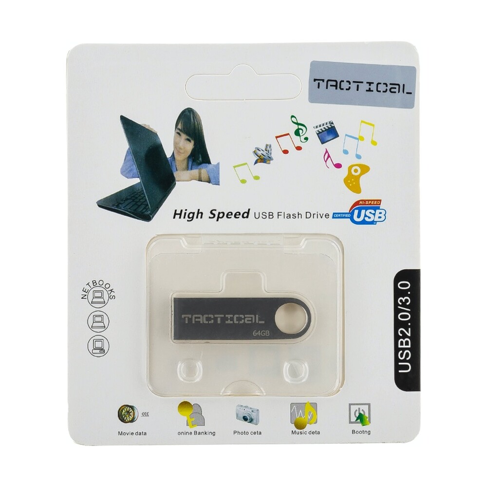 Tactical USB 2.0 Flash disk 64GB stříbrný - Smarty.cz