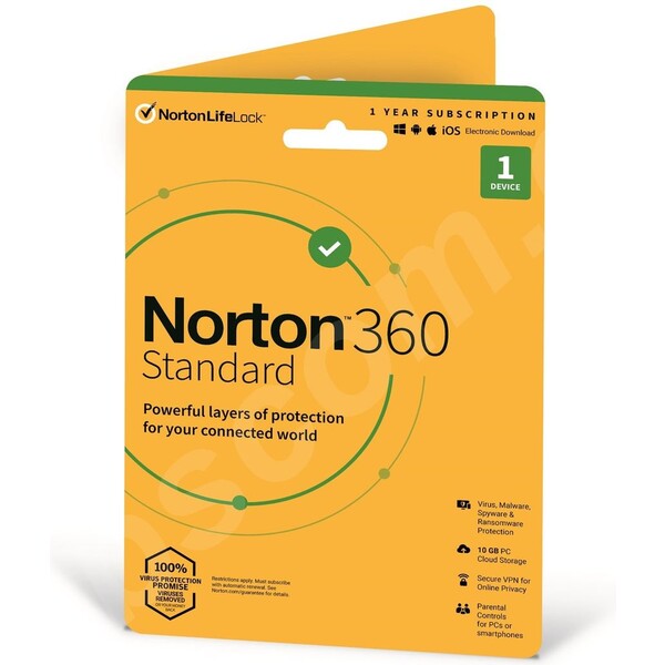 Norton 360 Standard 10GB + VPN 1 uživatel pro 1 zařízení na 12 měsíců ...