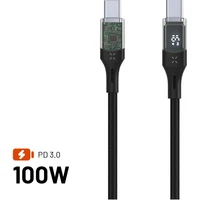 FIXED napájecí a kabel s displejem a konektory USB-C/USB-C, PD, 100W ...