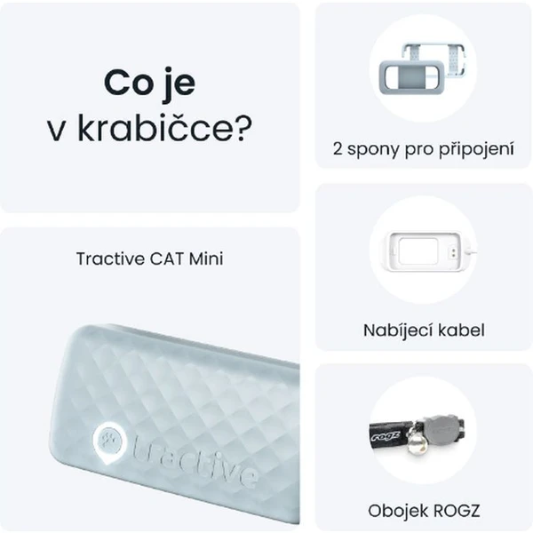 Tractive GPS CAT Mini tracker polohy a aktivity pro kočky mentolový ...