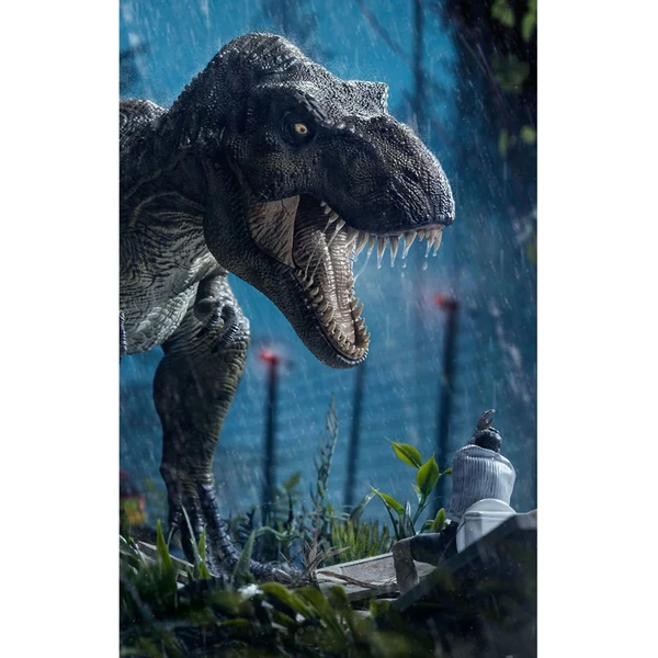 Soška Iron Studios Demi Scale 1/20 Jurassic Park - Rex and Donald Gennaro 30 cm - Smarty.cz