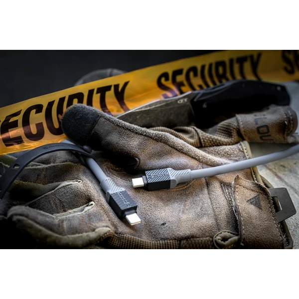 Tactical Fat Man kabel USB-A/Lightning (1m) šedý - Smarty.cz