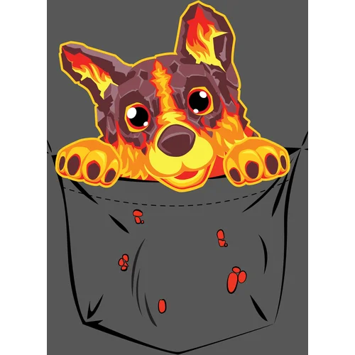 Tričko World of Warcraft Molten Corgi In My Pocket Premium S