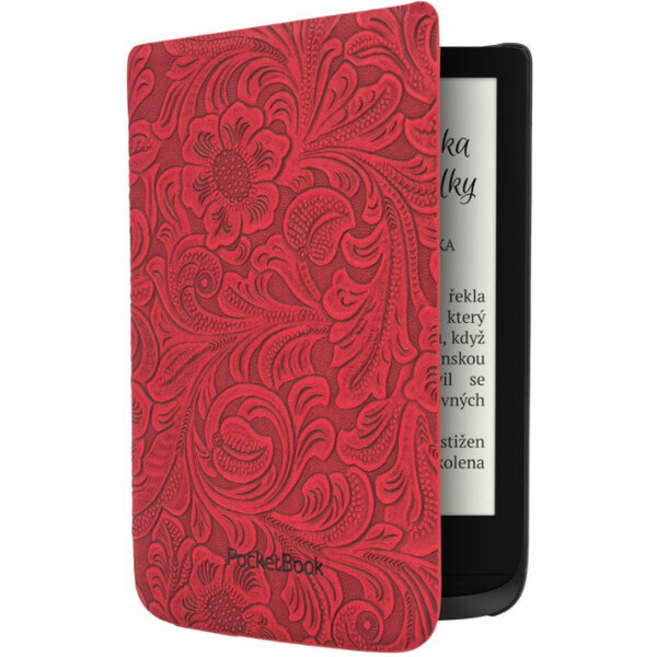 POCKETBOOK pouzdro Shell red flowers červené - Smarty.cz