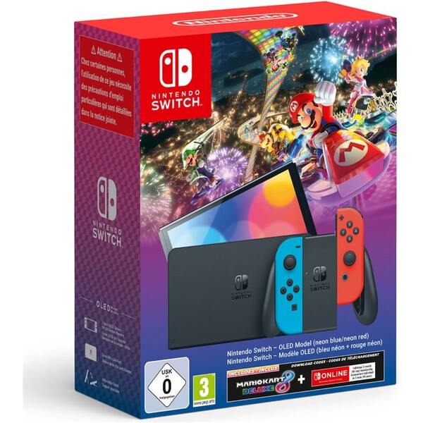 Konzole Nintendo Switch - OLED+MK8DX+12M NSO - Smarty.cz