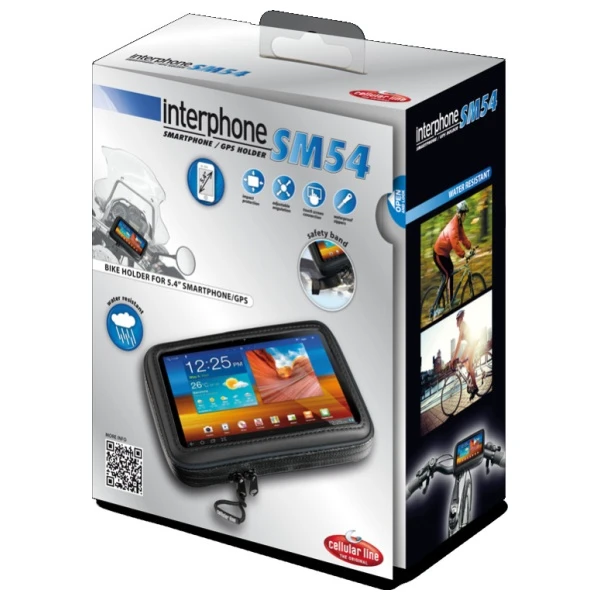 Interphone SM54 voděodolné pouzdro na řídítka pro 5,4" telefony černé ...