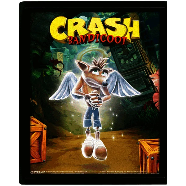 3D Obraz v rámu - Crash (Game Over) - Smarty.cz