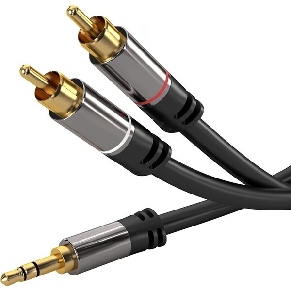 PremiumCord stíněný kabel stereo Jack 3.5mm - 2x Cinch M/M HQ černý 1 ...