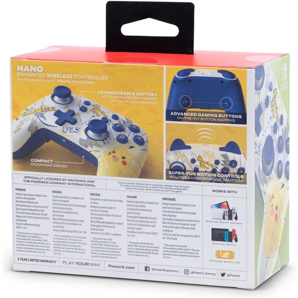 PowerA Nano Enhanced bezdrátový herní ovladač - Pokémon: Pikachu School ...