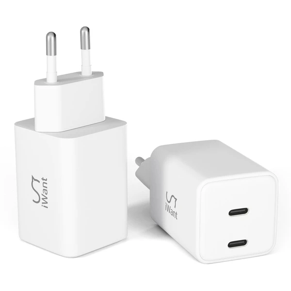 iWant 45W GaN nabíjecí adaptér bílý - Smarty.cz