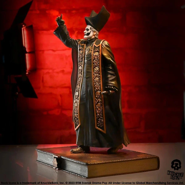 Soška KnuckleBonz Rock Iconz Ghost - 1/9 Papa Emeritus IV (Black Robes ...