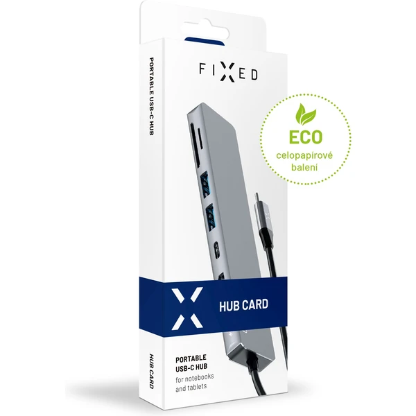 FIXED HUB Card 7v1 USB-C pro notebooky a tablety vesmírně šedý - Smarty.cz