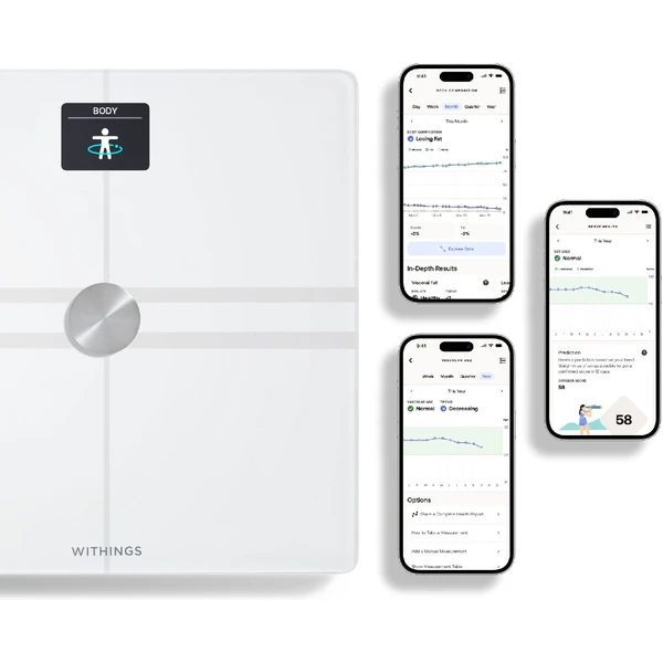 Withings Body Comp Complete Body Analysis chytrá Wi-Fi váha bílá ...