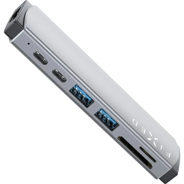 FIXED HUB 7v1 USB-C pro MacBooky šedý - Smarty.cz