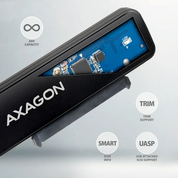 AXAGON ADSA-FP2C SLIM USB-C adaptér pro SATA 6G - Smarty.cz