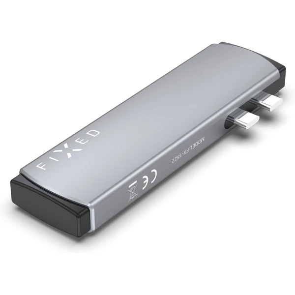 FIXED HUB 7v1 USB-C pro MacBooky šedý - Smarty.cz