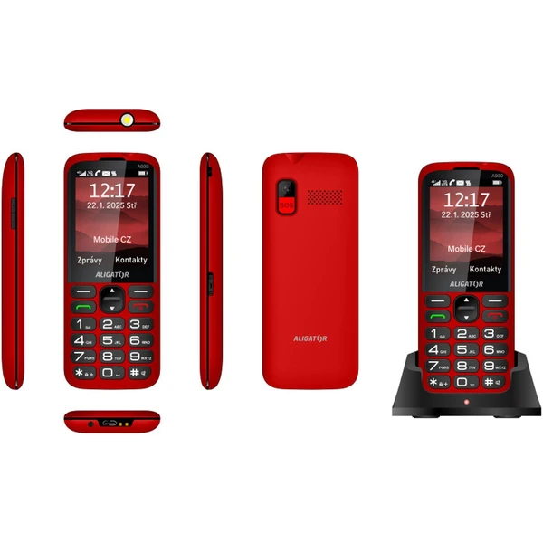 Aligator A930 GPS 4G Senior mobilní telefon s aplikací Záchranka (s ...