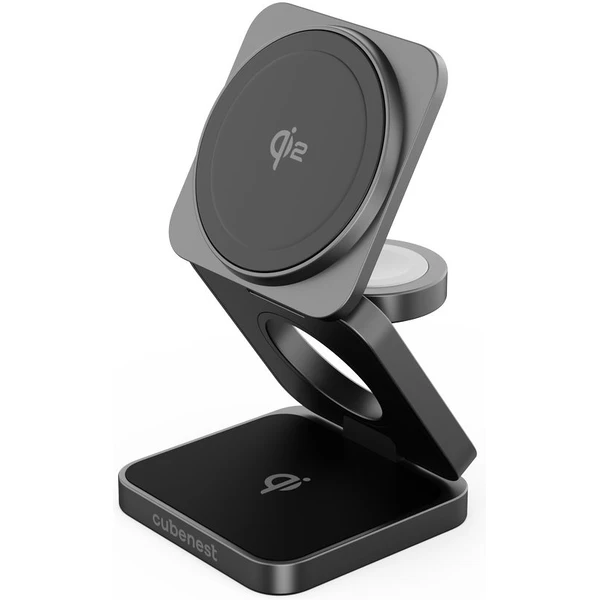 Cubenest SQ312 Fold Pro Qi2 (MagSafe) 3v1 magnetická nabíječka černá ...