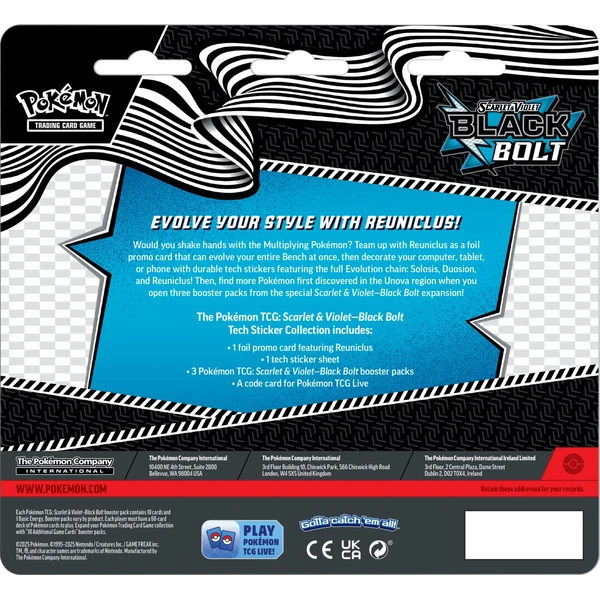 Pokémon TCG: SV10.5 Black Bolt - Tech Sticker Collection - Smarty.cz
