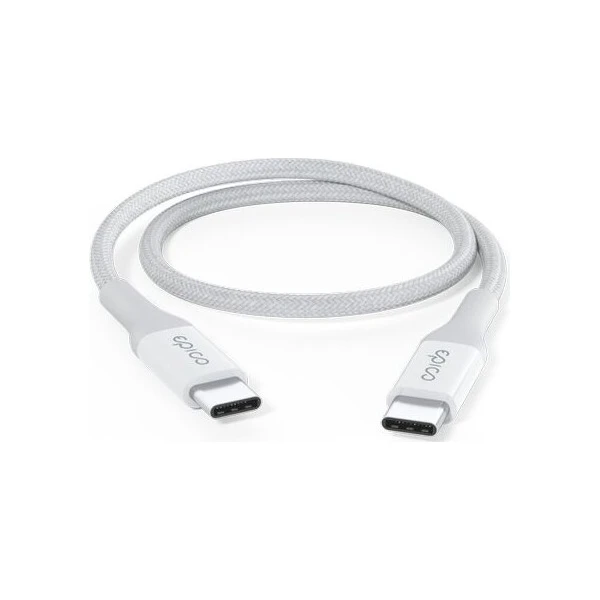 iWant by Epico opletený PD kabel 0,3m USB-C/USB-C bílý - Smarty.cz